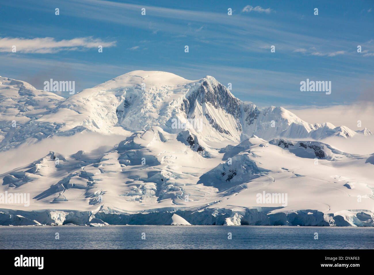 The Gerlache Strait separating the Palmer Archipelago from the ...