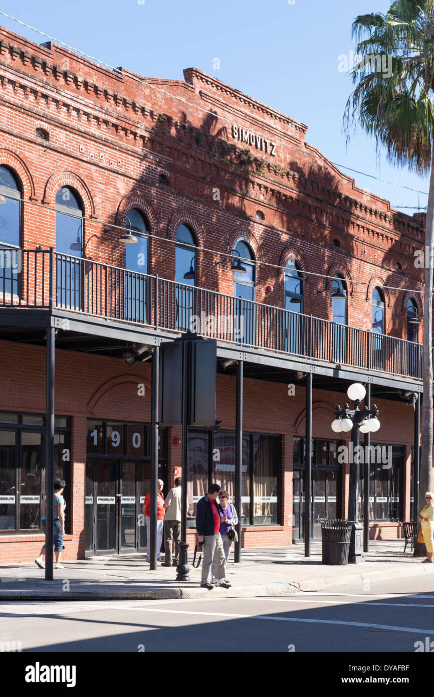 Street Scene on 7th Avenue with Tourists, Ybor City, FL Stock Photo - Alamy