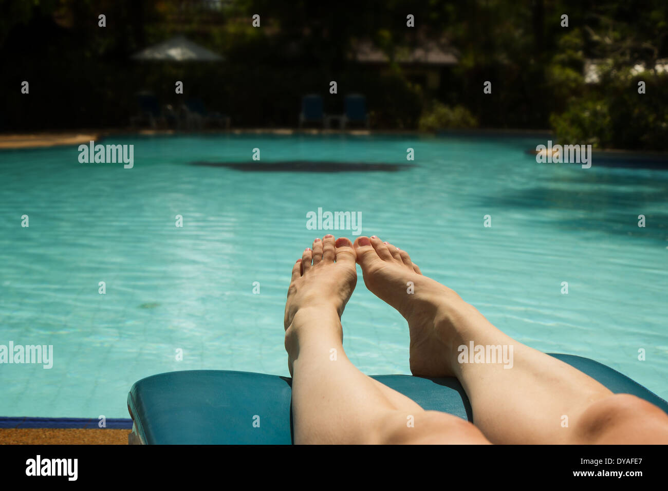 Sunbathing feet hi-res stock photography and images - Alamy
