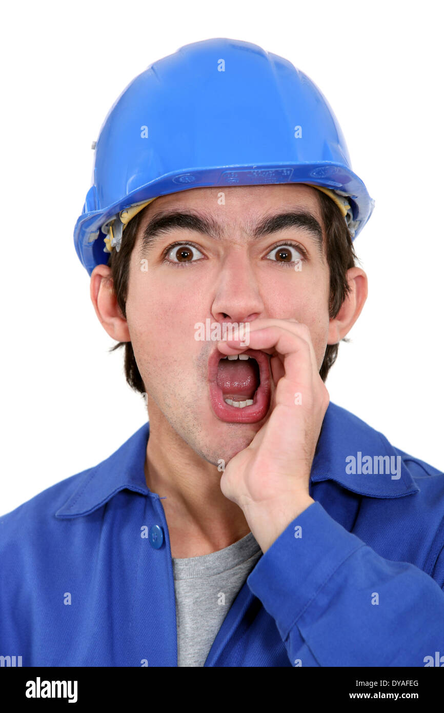 Construction shouting hi-res stock photography and images - Alamy