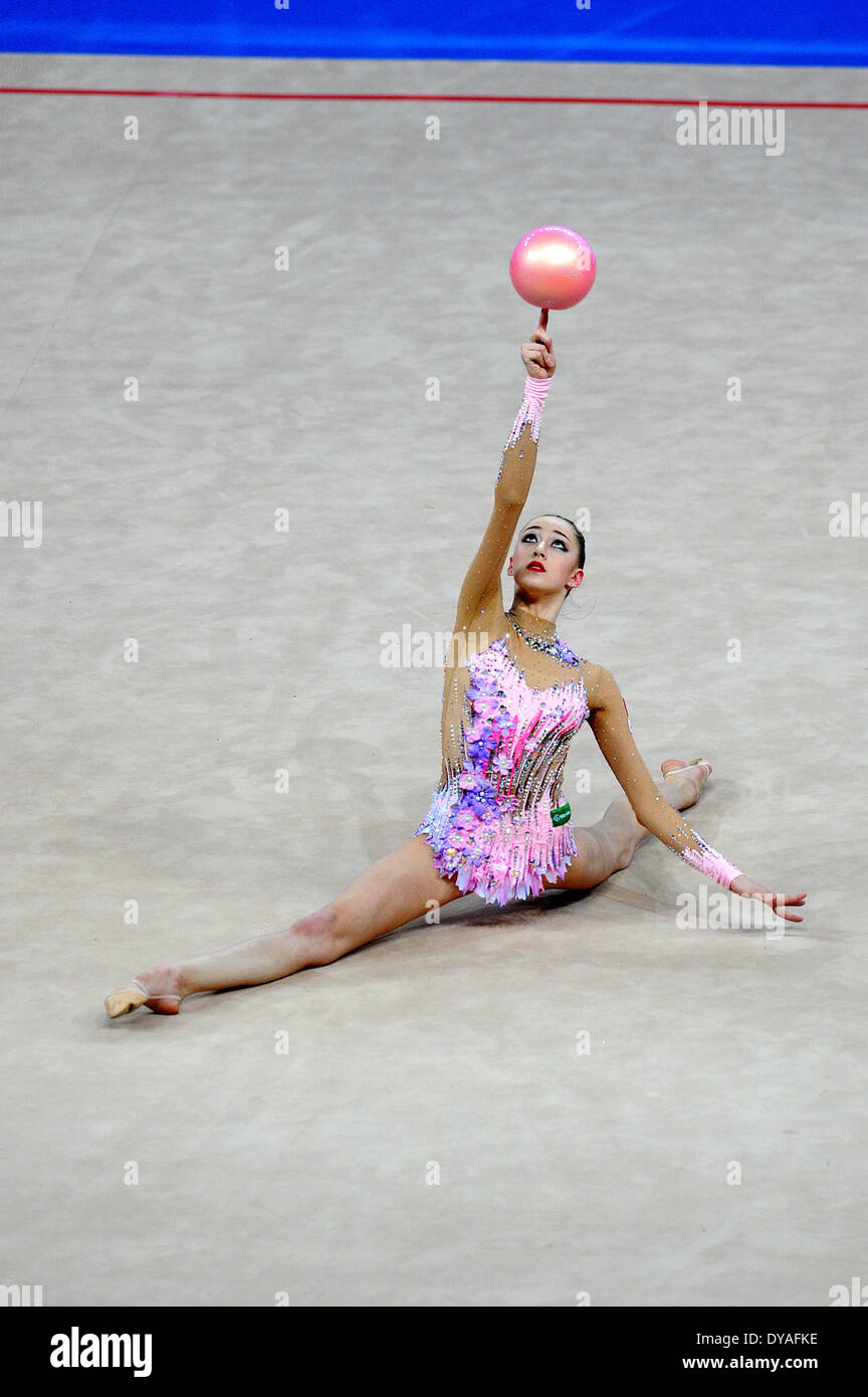 Pesaro, Italy. 11th Apr, 2014. The FIG Rhythmic Gymnastic World Cup ...