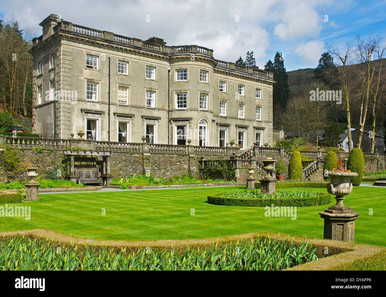 Rydal Hall and gardens, Rydal, Lake District National Park, Cumbria ...