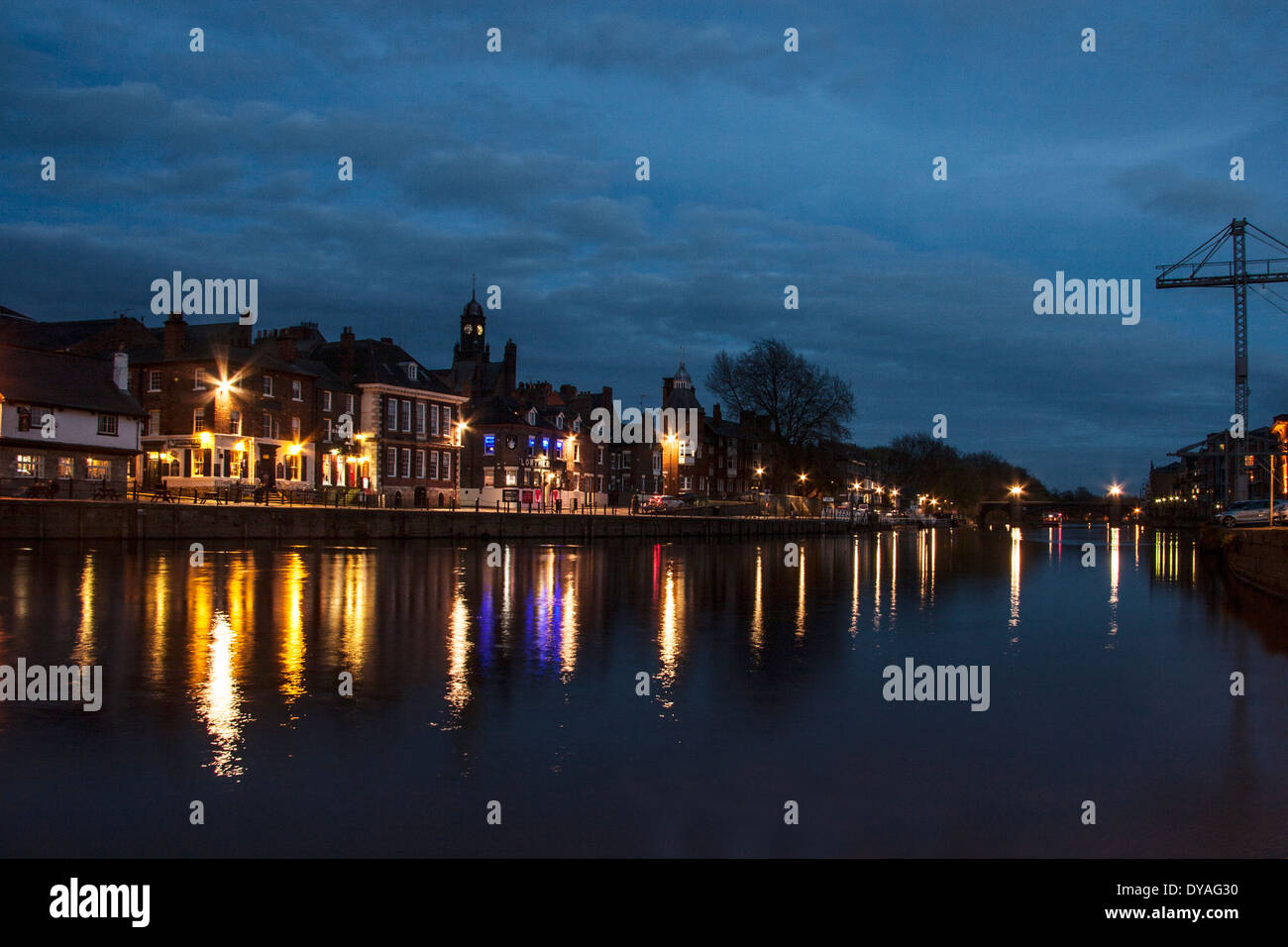 River Ouse York at night Stock Photo - Alamy
