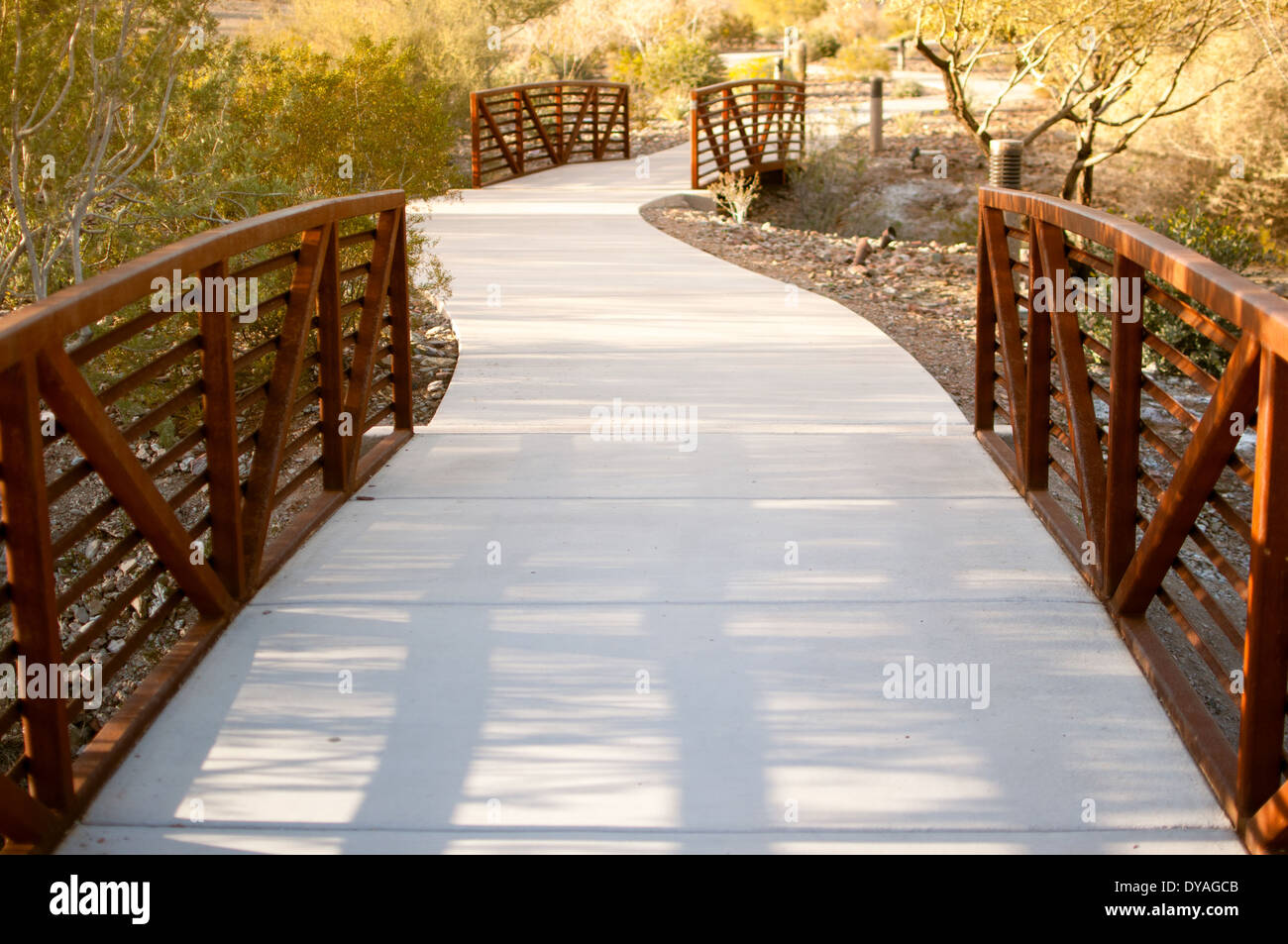 Walkway in desert park Stock Photo - Alamy