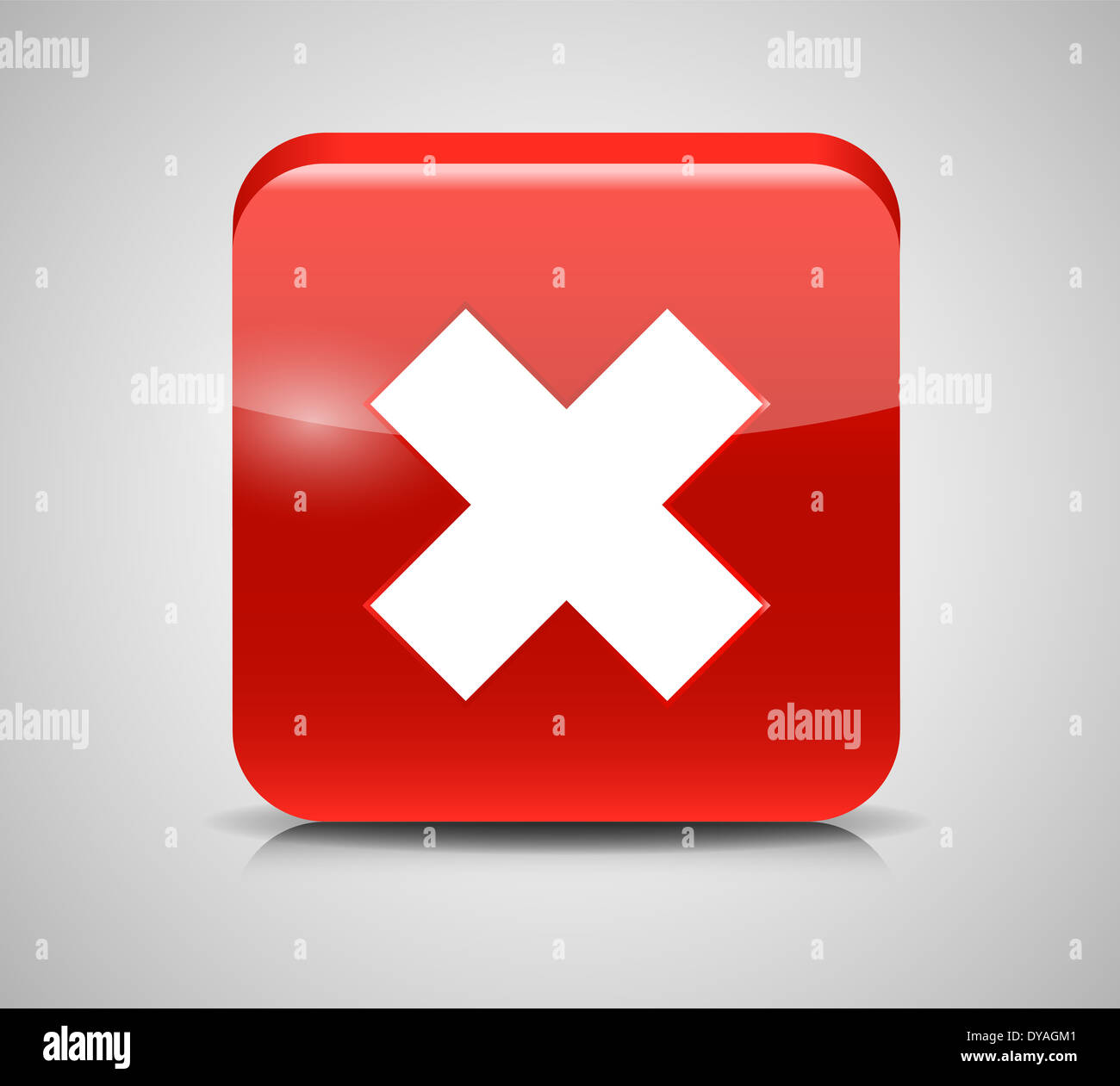 Vector Red Check Mark Icons Stock Photo - Alamy
