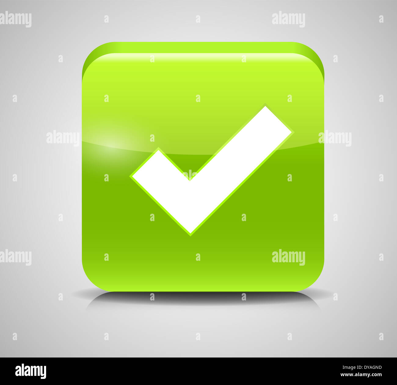 Vector Green Check Mark Icons Stock Photo - Alamy