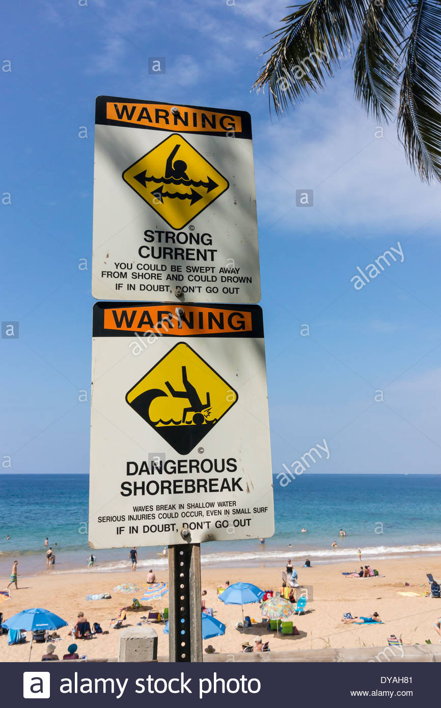 Surf Warning Sign High Resolution Stock Photography and Images - Alamy