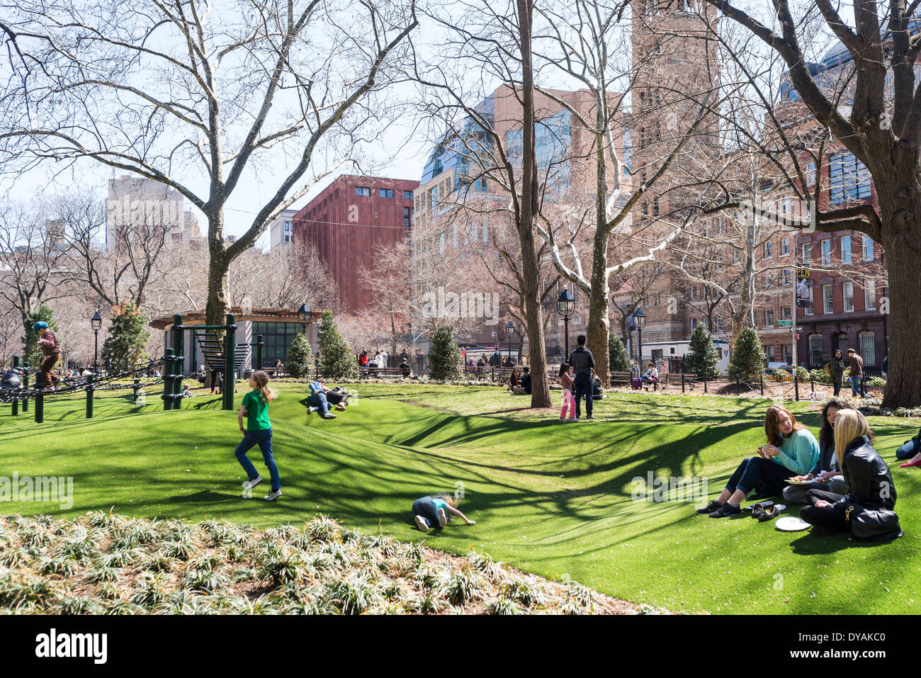 Playground in washington square park hi-res stock photography and ...