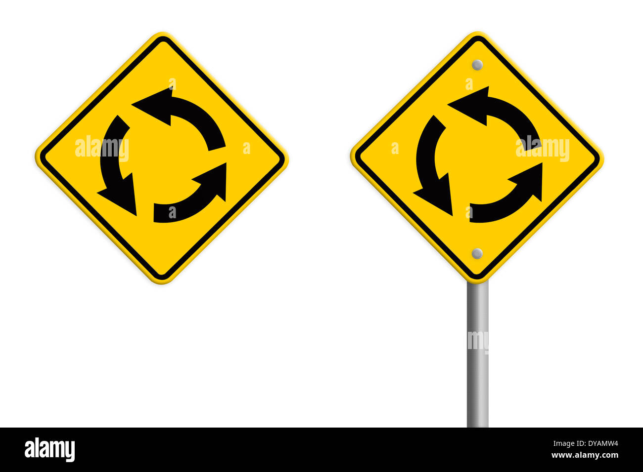 grunge traffic circle arrow sign Stock Photo - Alamy
