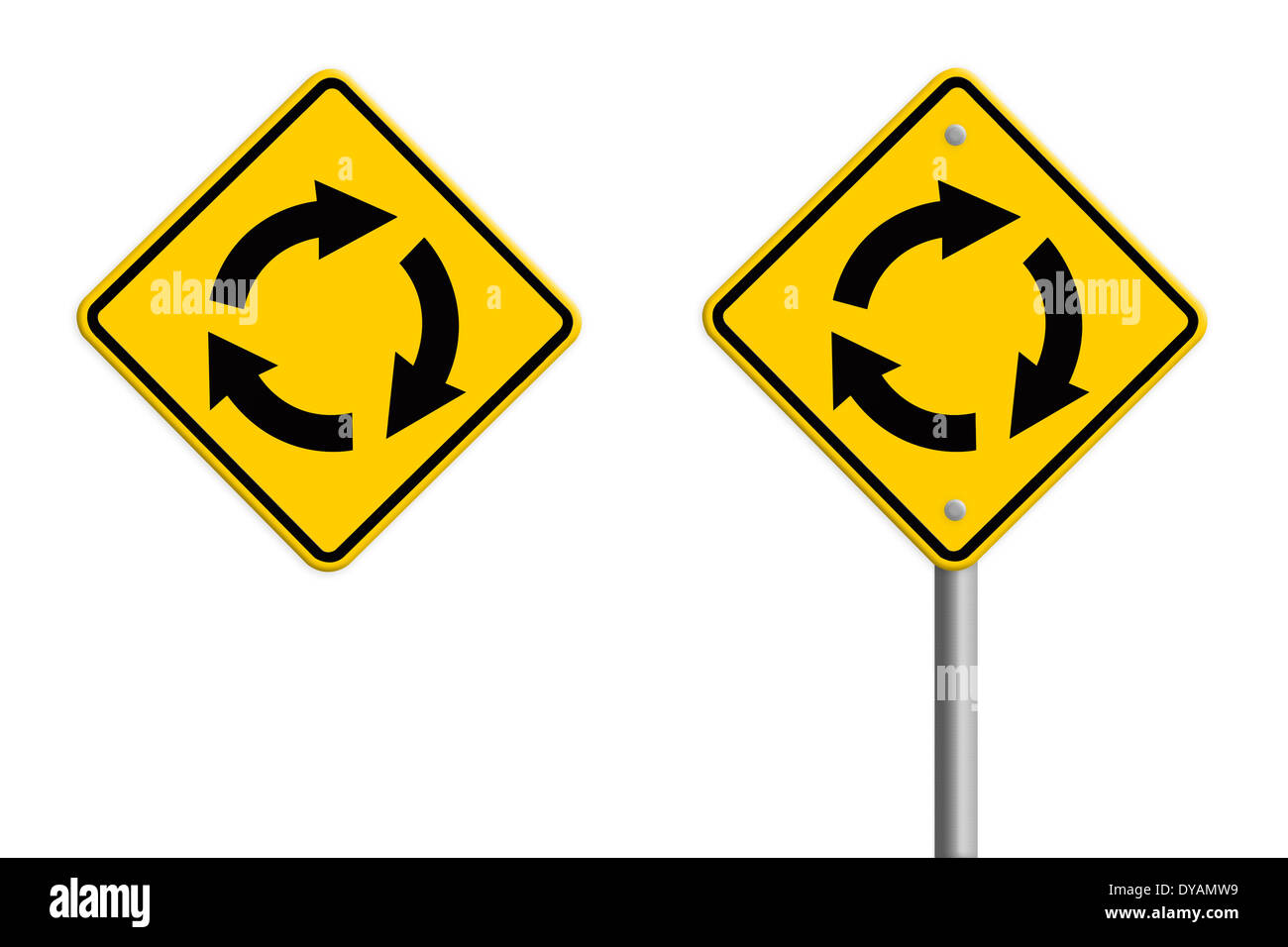 grunge traffic circle arrow sign Stock Photo - Alamy