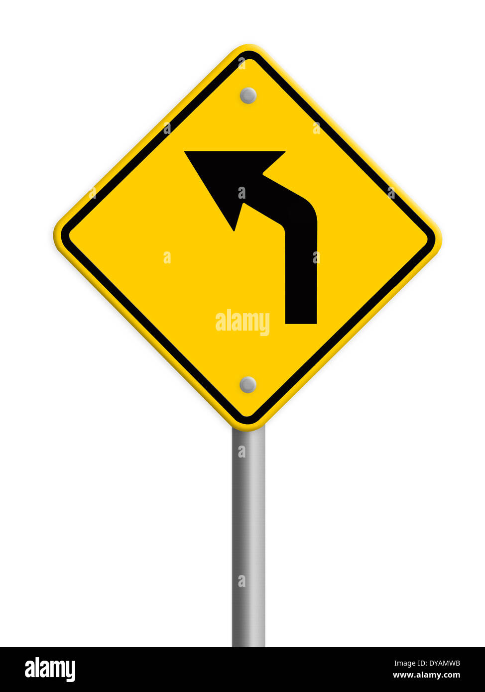 Traffic symbol for curved road ahead hi-res stock photography and ...