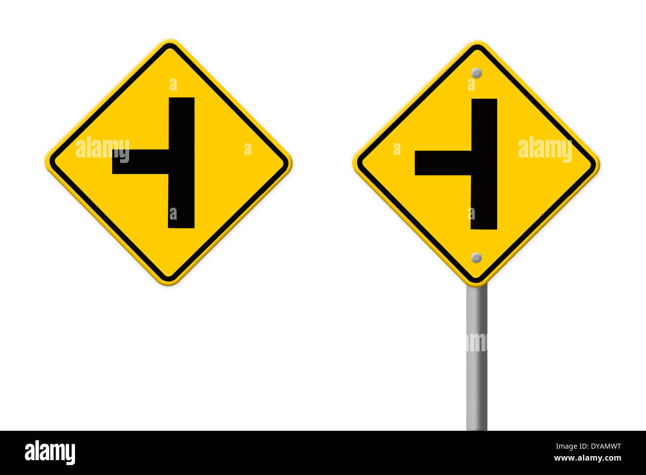 three intersection sign , Part of a series Stock Photo - Alamy