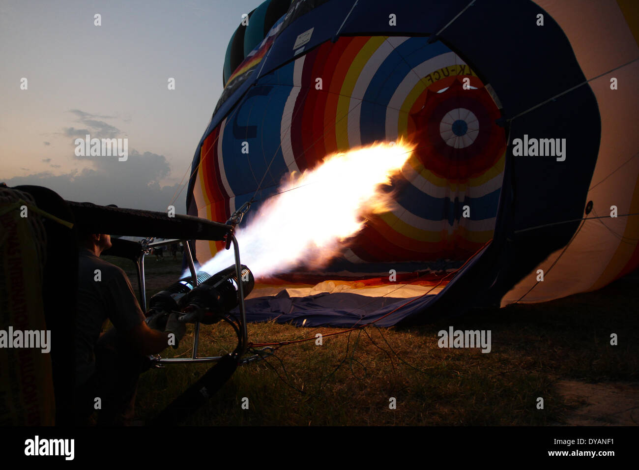 Pilot inflates hot air balloon hi-res stock photography and images - Alamy