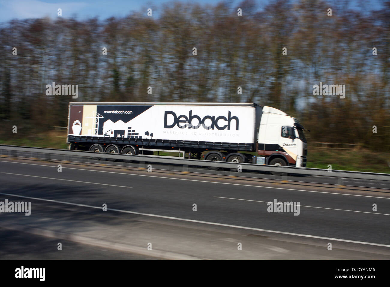 A Debach truck traveling along the A12 dual carriageway in Essex ...