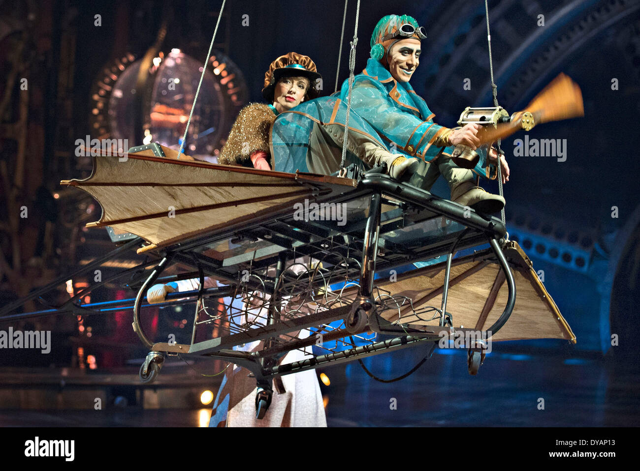 Montreal, Canada. 11th Apr, 2014. Acrobatic actors of Cirque du Soleil ...
