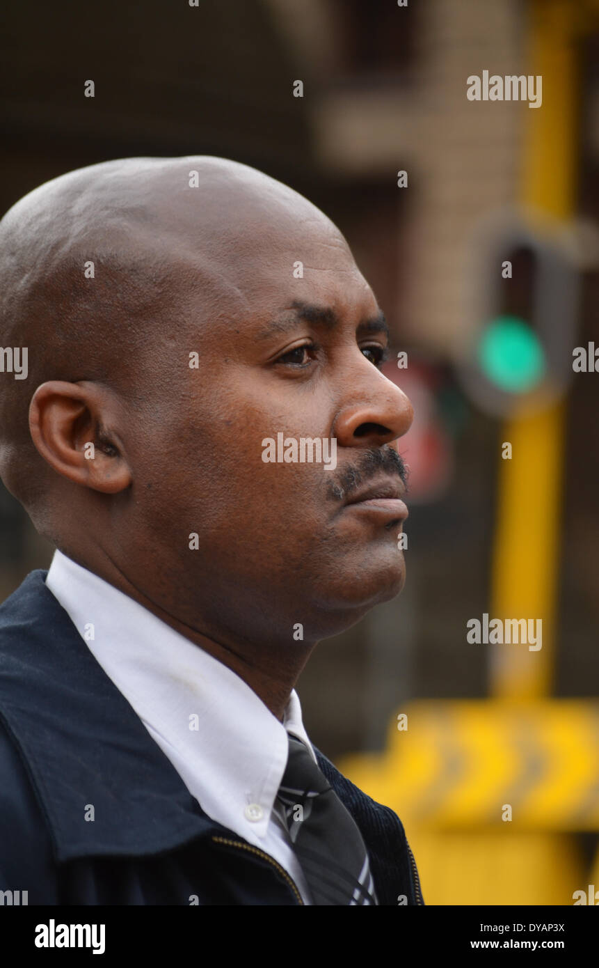 Pretoria, Africa. 9th Apr, 2014. Ballistic expert Captain Christiaan ...