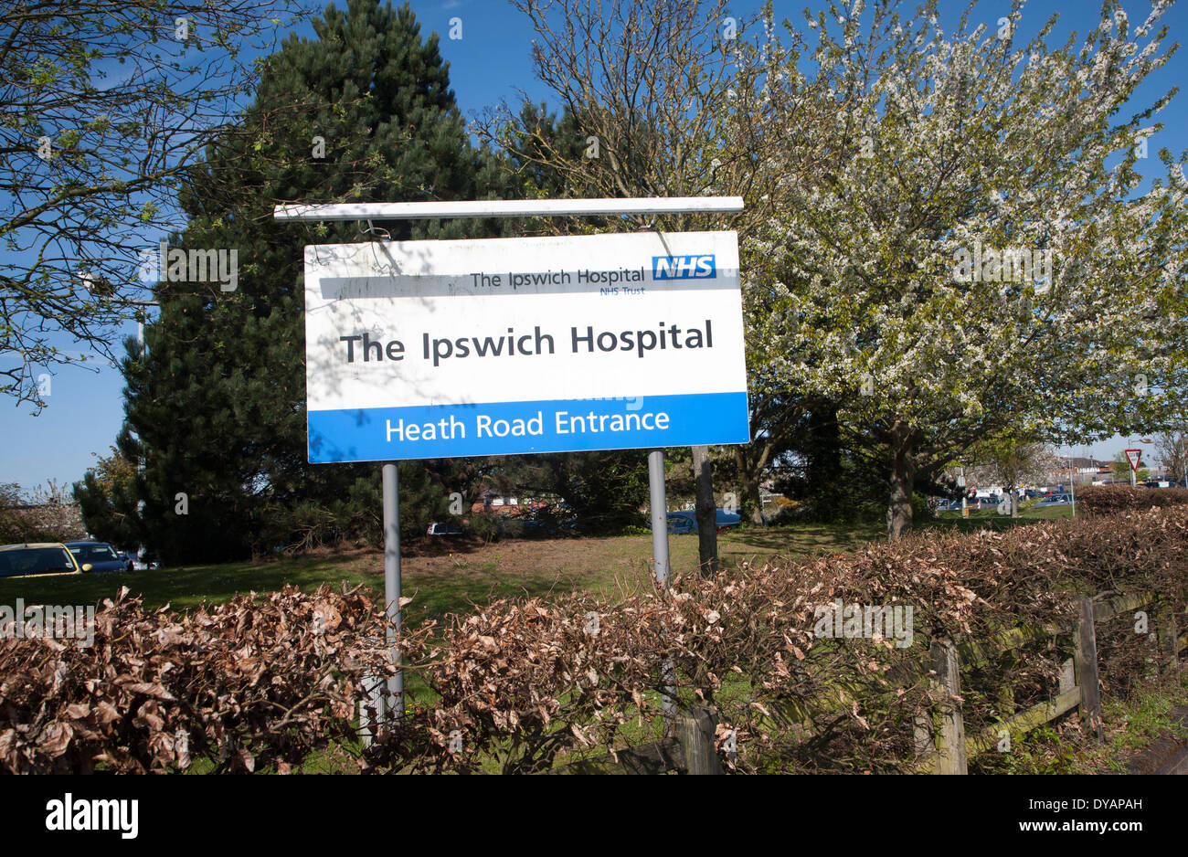Sign outside ipswich hospital hi-res stock photography and images - Alamy
