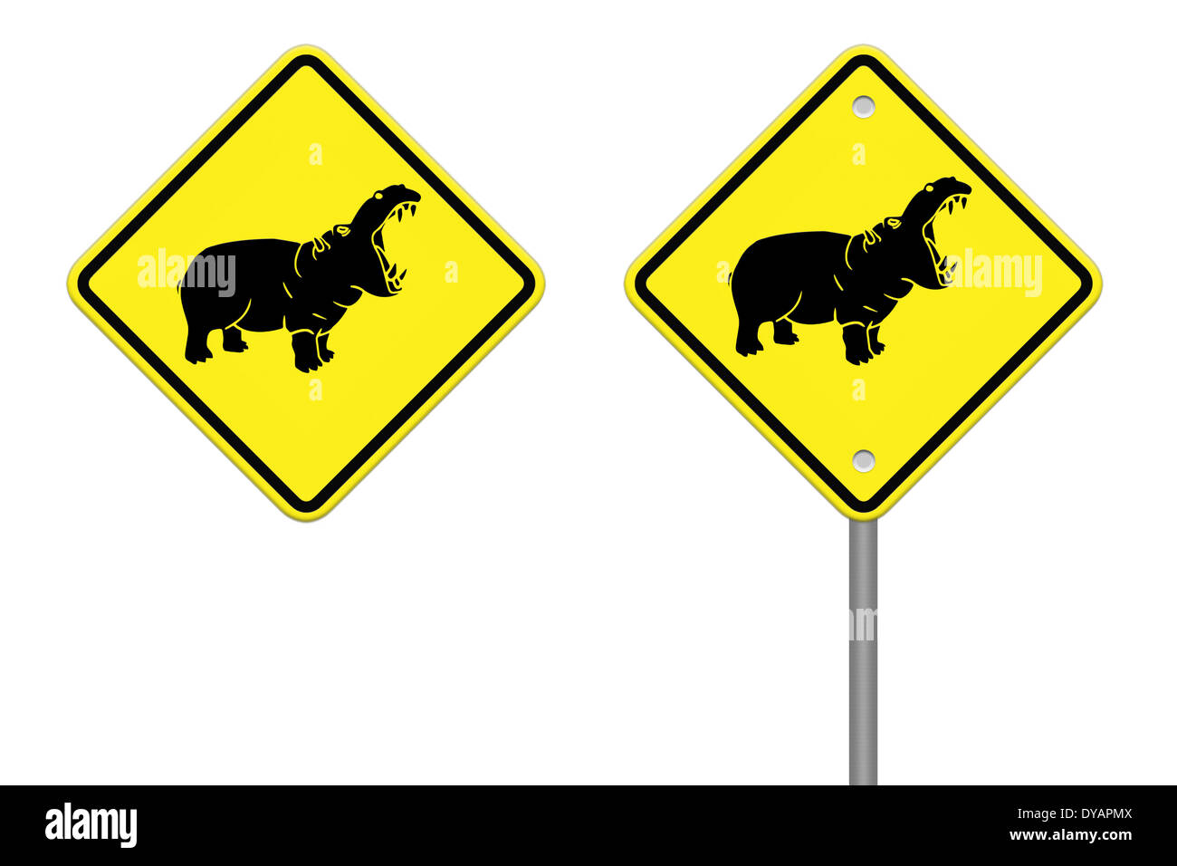 Roadside animal warning sign Cut Out Stock Images & Pictures - Alamy