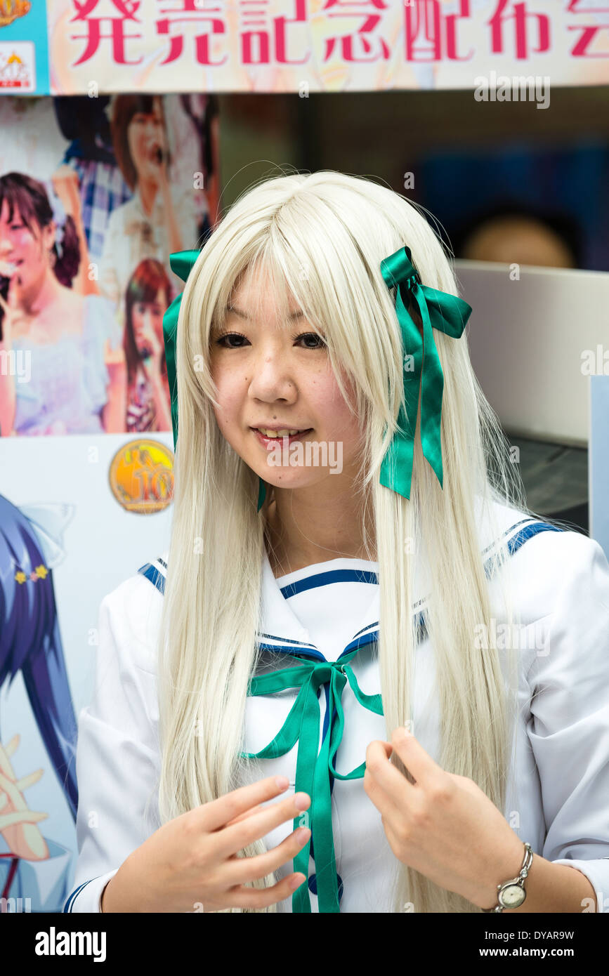Anime girl cartoon hi-res stock photography and images - Alamy