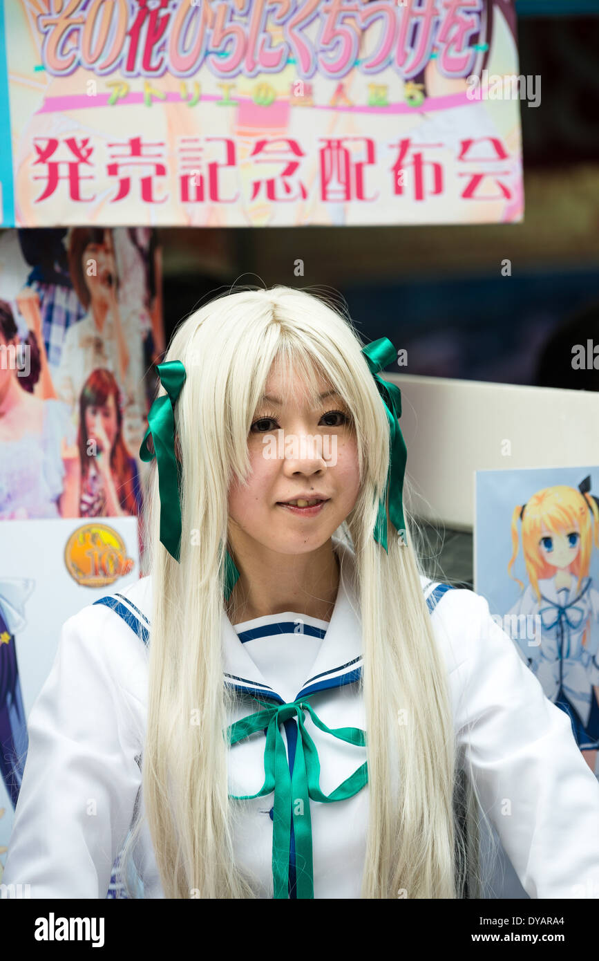 Anime girl cartoon hi-res stock photography and images - Alamy