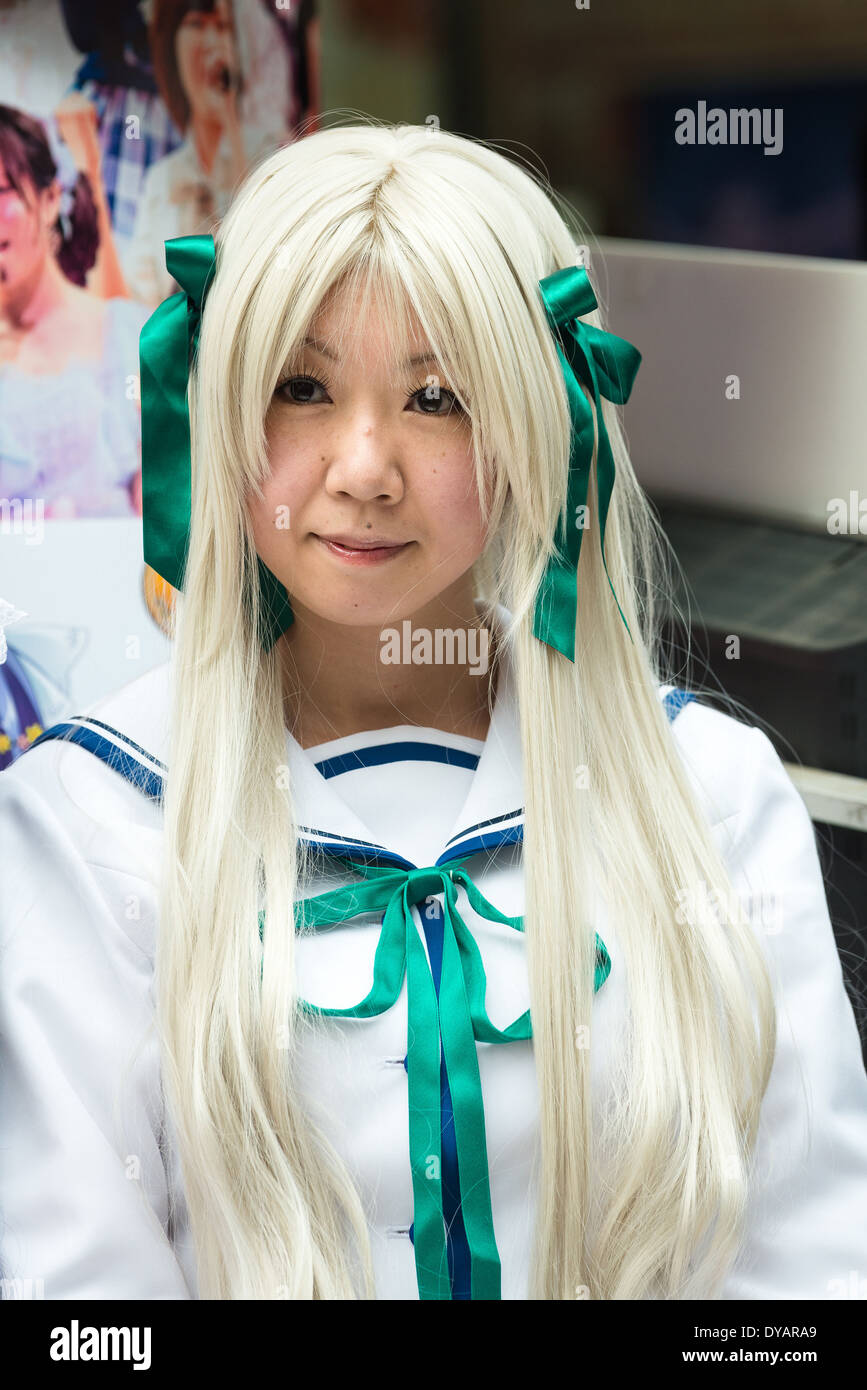 Anime girl cartoon hi-res stock photography and images - Alamy