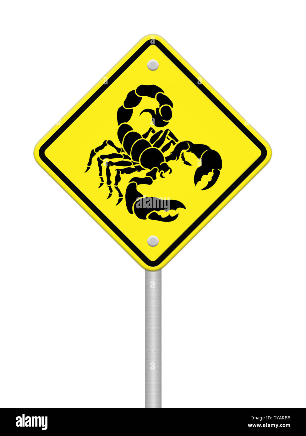 Scorpion Caution Sign Stock Photo - Alamy