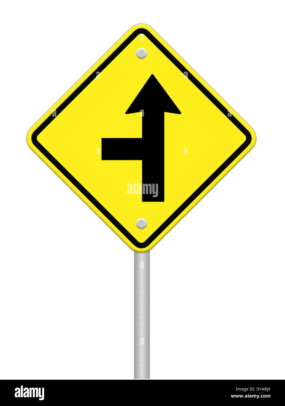 three intersection sign Stock Photo - Alamy