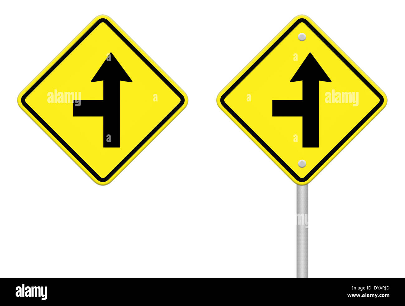 Intersection sign Cut Out Stock Images & Pictures - Alamy