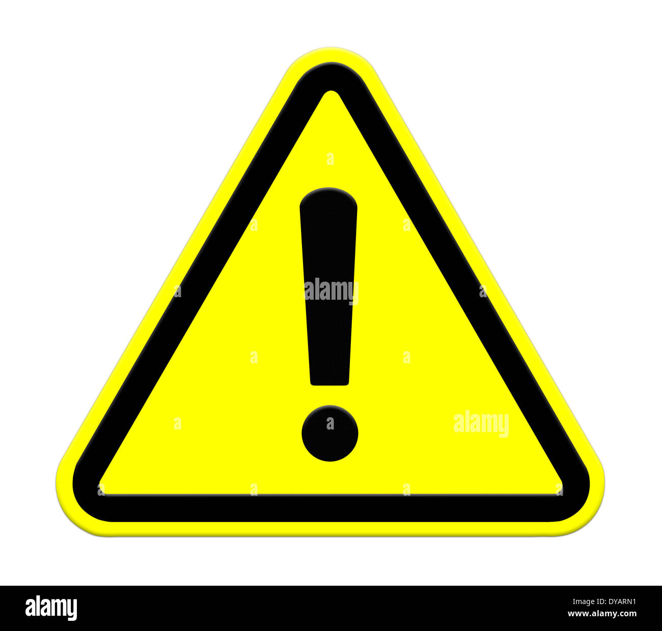 Triangular warning road signs Cut Out Stock Images & Pictures - Alamy
