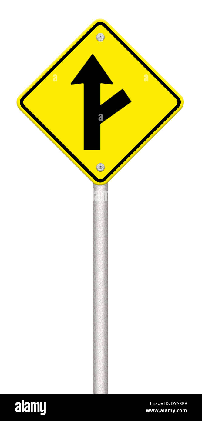 Three way traffic control signs hi-res stock photography and images - Alamy