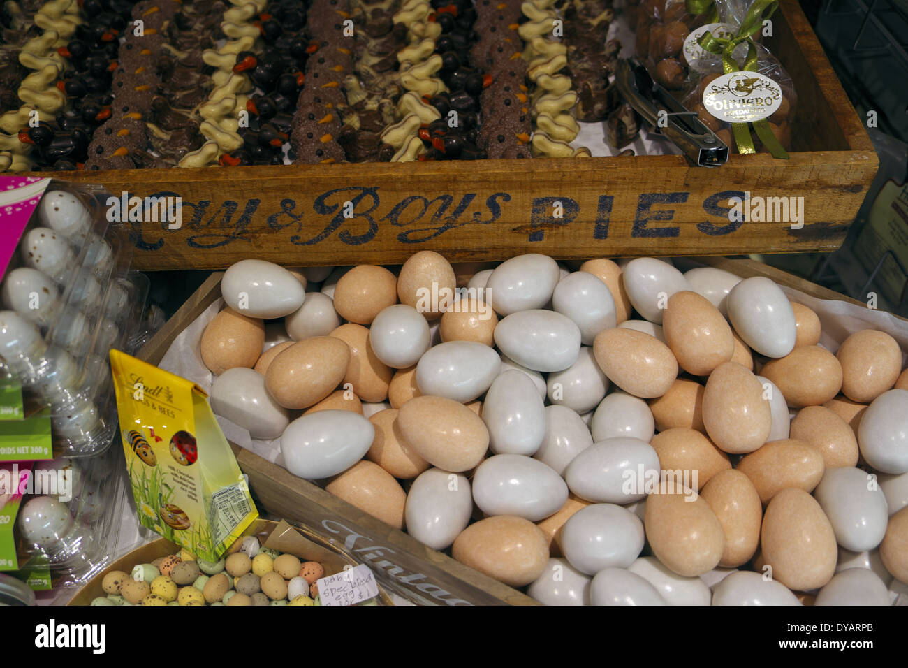 Easter egg display in a Sydney shop, New South Wales,Australia Stock ...