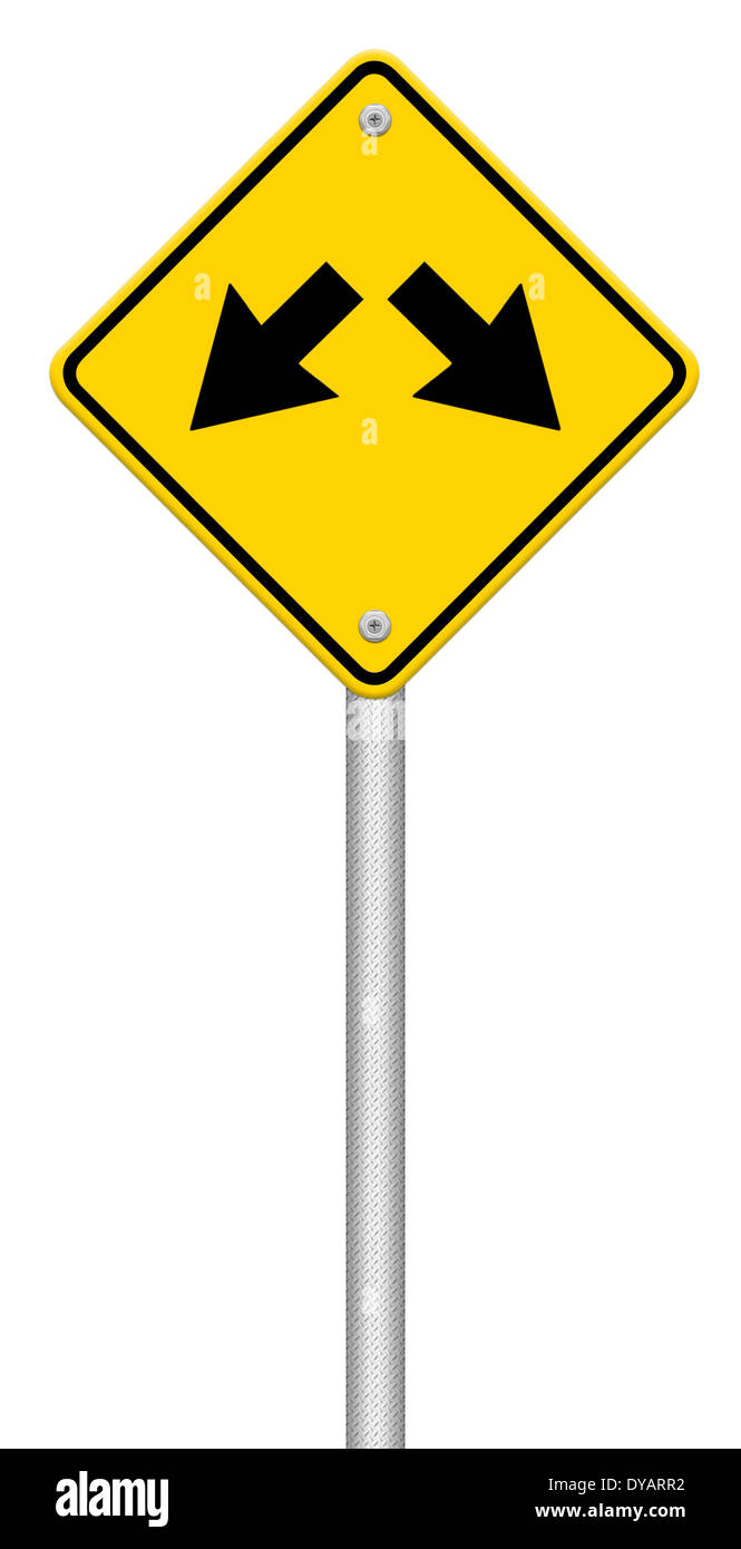 Road Signs Yellow series Stock Photo - Alamy