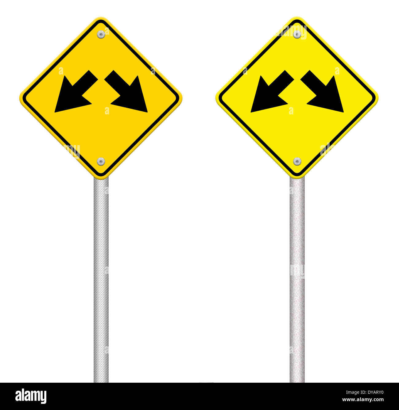 Road Signs Yellow series Stock Photo - Alamy