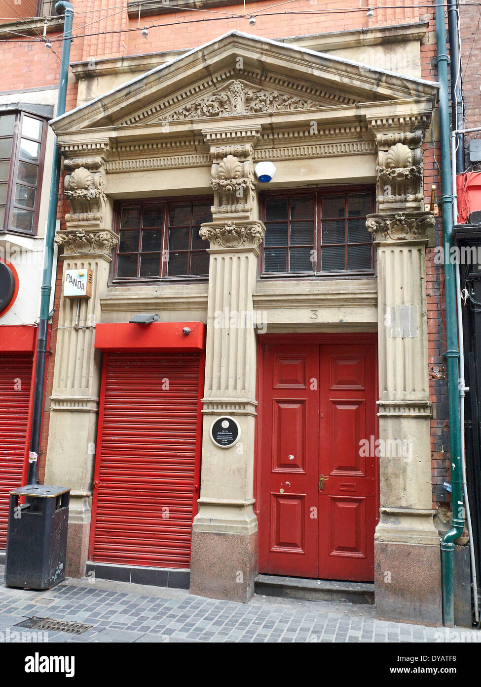 Entrance to Octagon Chapel later St Catherine`s church on Temple Court ...
