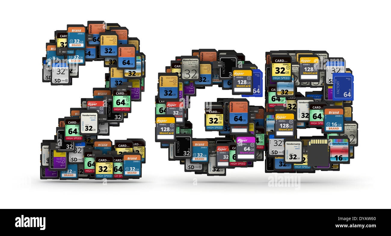 Memory cards capacity Stock Photo - Alamy