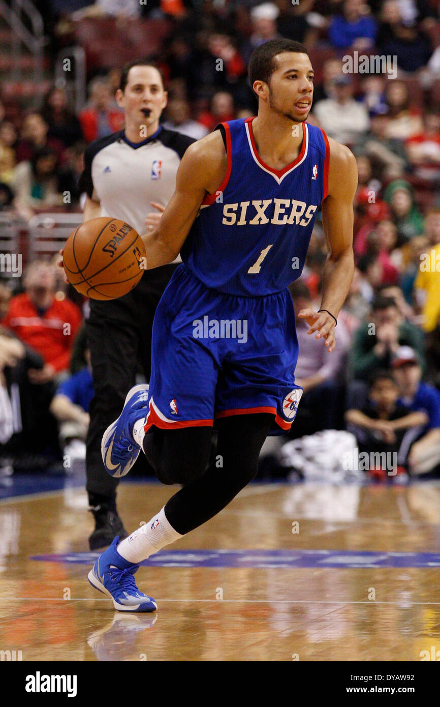 April 5, 2014: Philadelphia 76ers guard Michael Carter-Williams (1) in ...