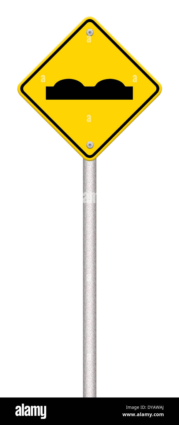 Road Sign beware surface roughness Stock Photo - Alamy
