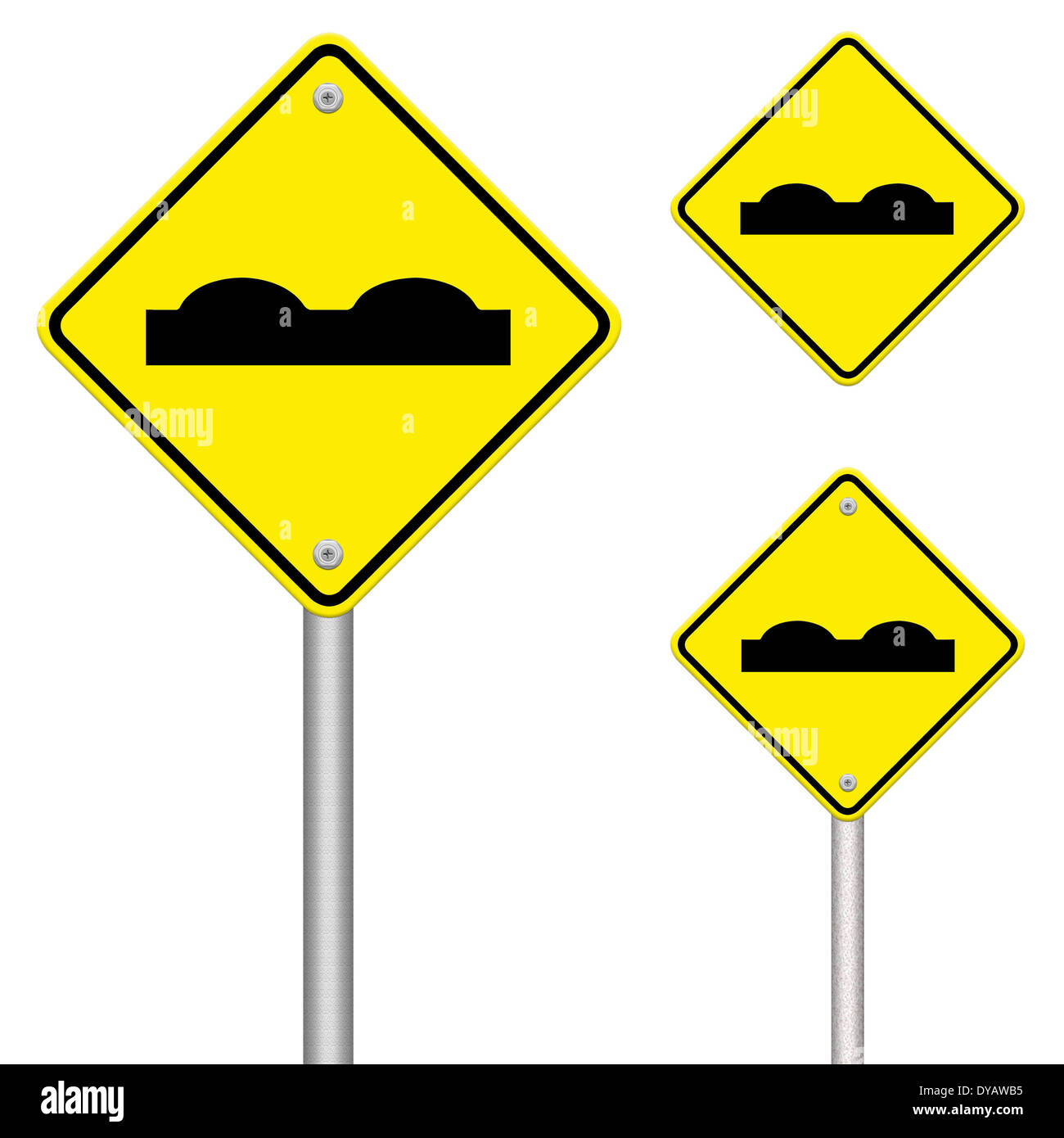 Road Sign beware surface roughness Stock Photo - Alamy