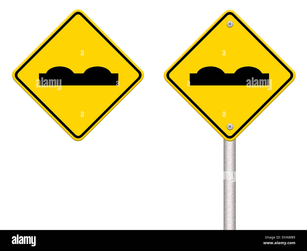 Road Sign beware surface roughness Stock Photo - Alamy