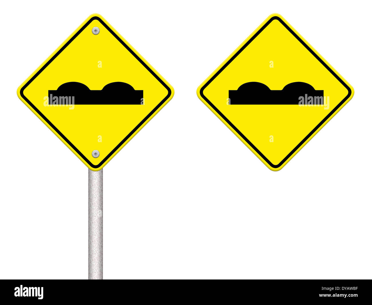 Road Sign beware surface roughness Stock Photo - Alamy