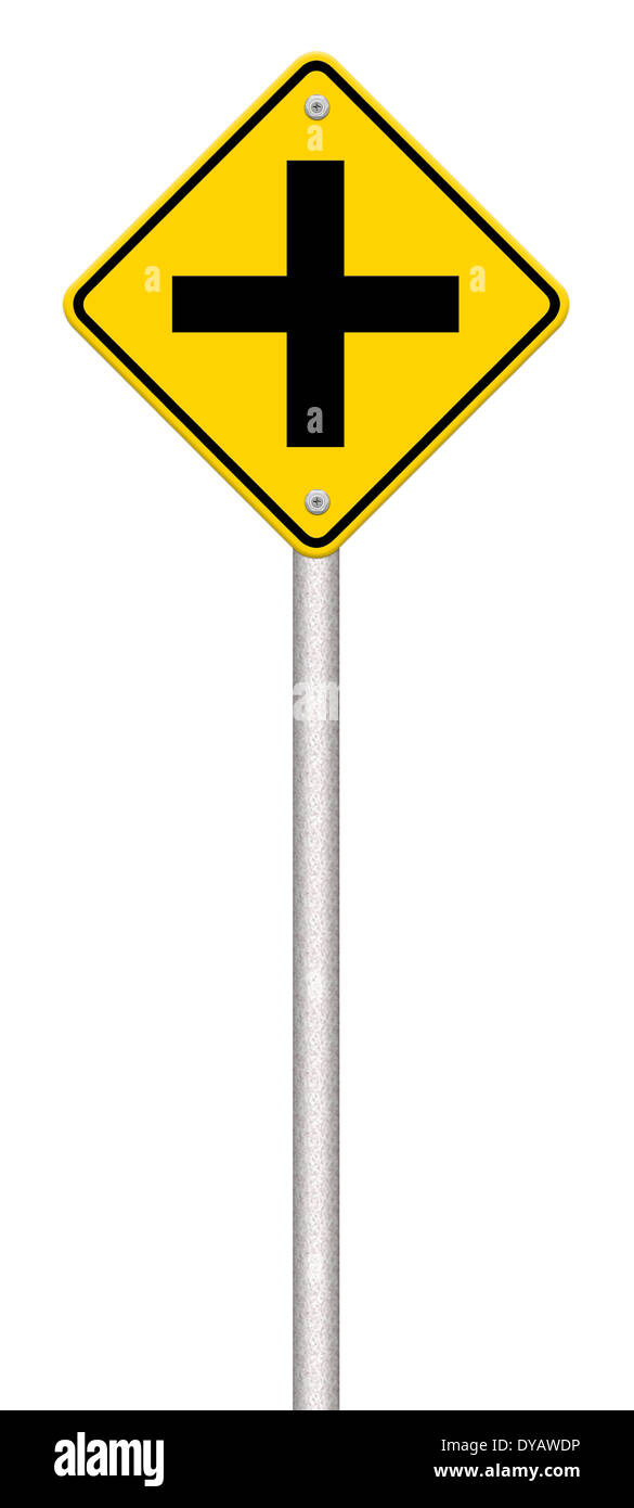 Road Sign Crossing Stock Photo - Alamy