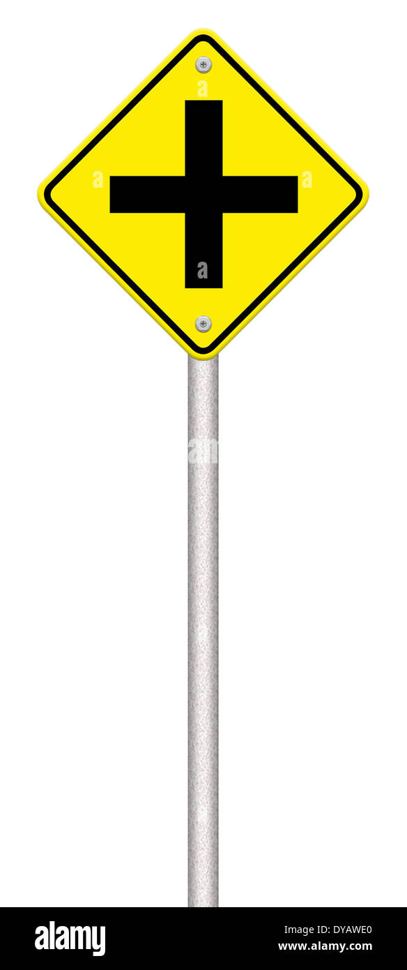 Road Sign Crossing Stock Photo - Alamy