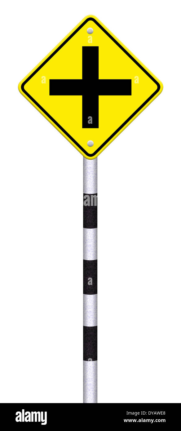 Road Sign Crossing Stock Photo - Alamy
