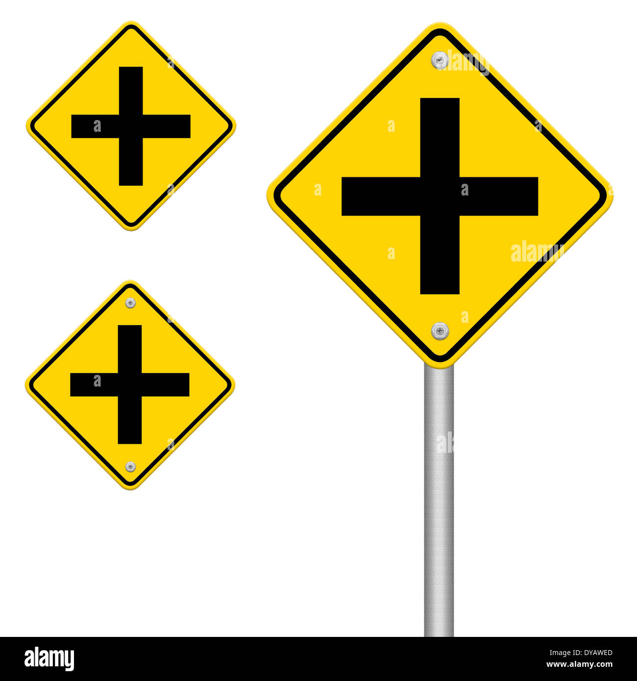 Road Sign Crossing Stock Photo - Alamy