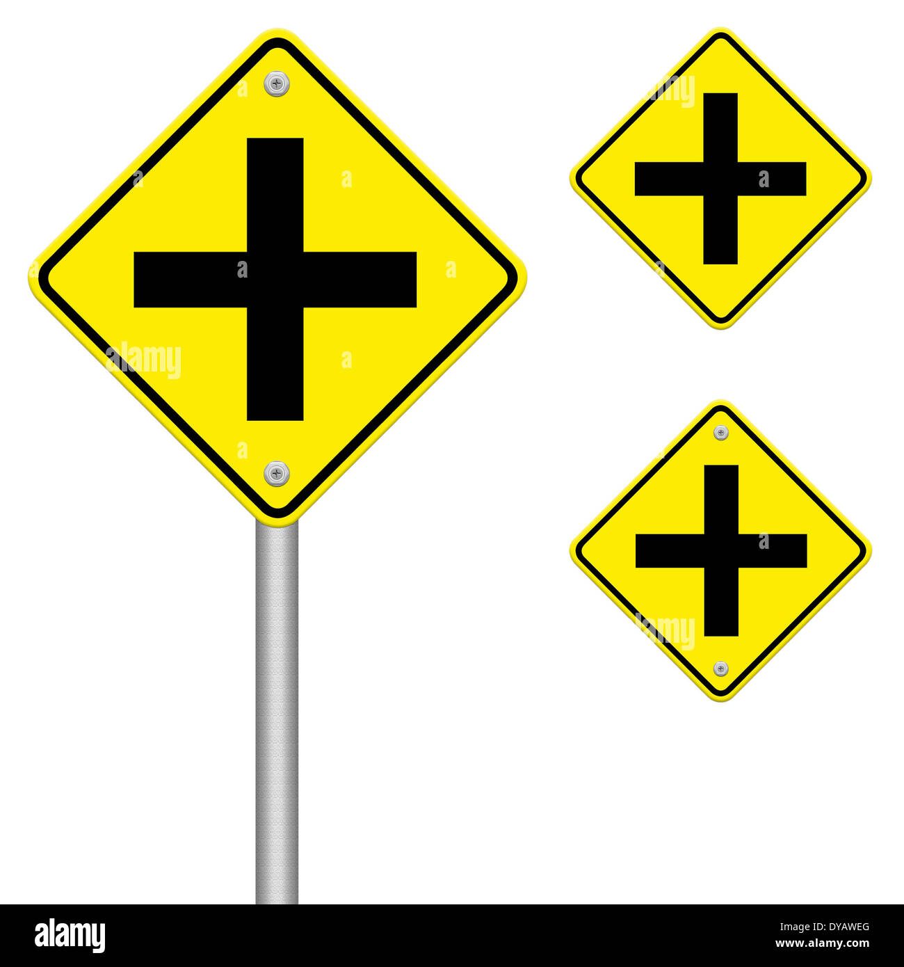 Road Sign Crossing Stock Photo - Alamy