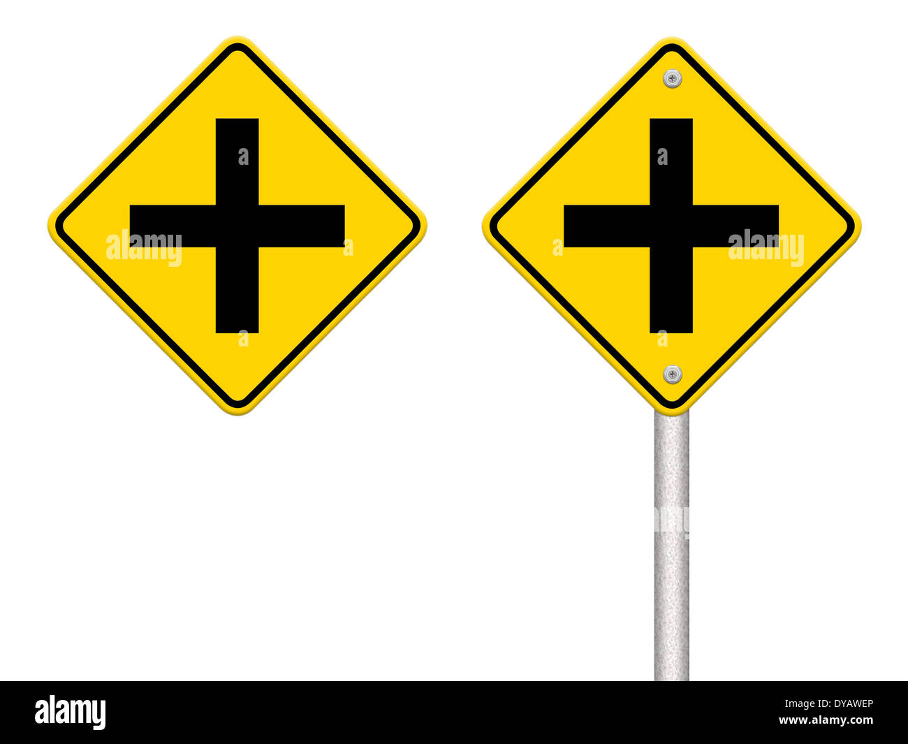 Road Sign Crossing Stock Photo - Alamy