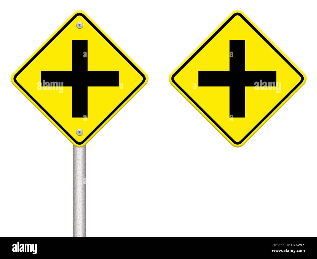 Road Sign Crossing Stock Photo - Alamy