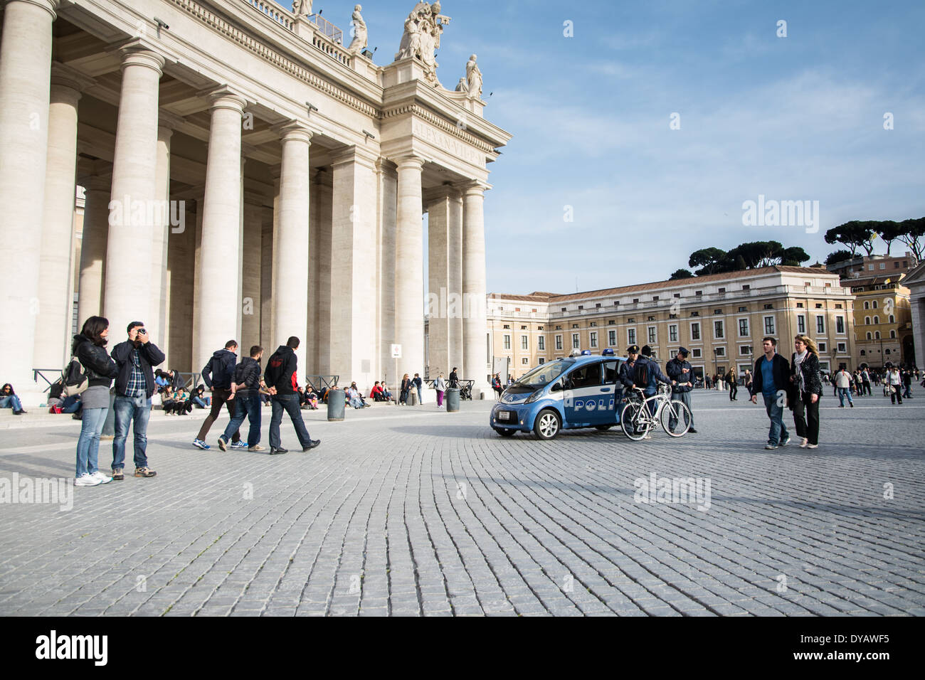Vatican city,Vatican city state-march 15,2014:police officers in St ...