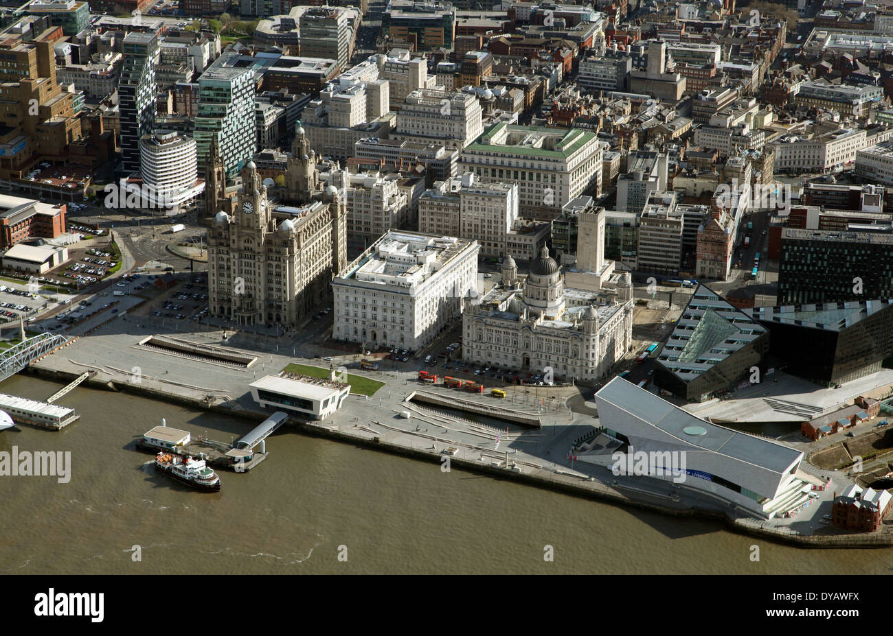 Liverpool waterfront aerial hi-res stock photography and images - Alamy