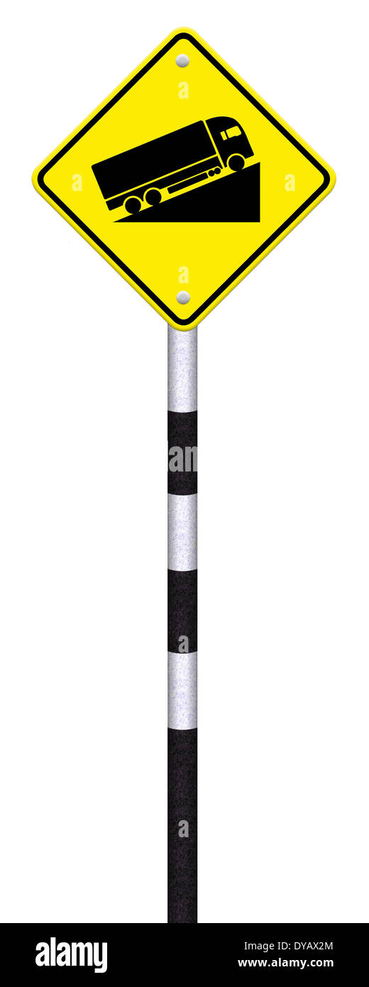 Steep climb road warning sign hi-res stock photography and images - Alamy